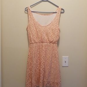 Body Central | Dresses | Pink And White Lace Dress | Poshmark